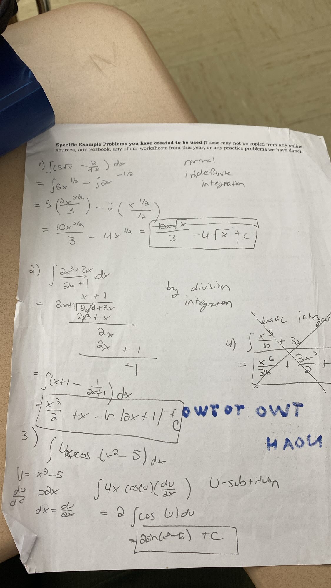 Integration Methods in Calculus AB